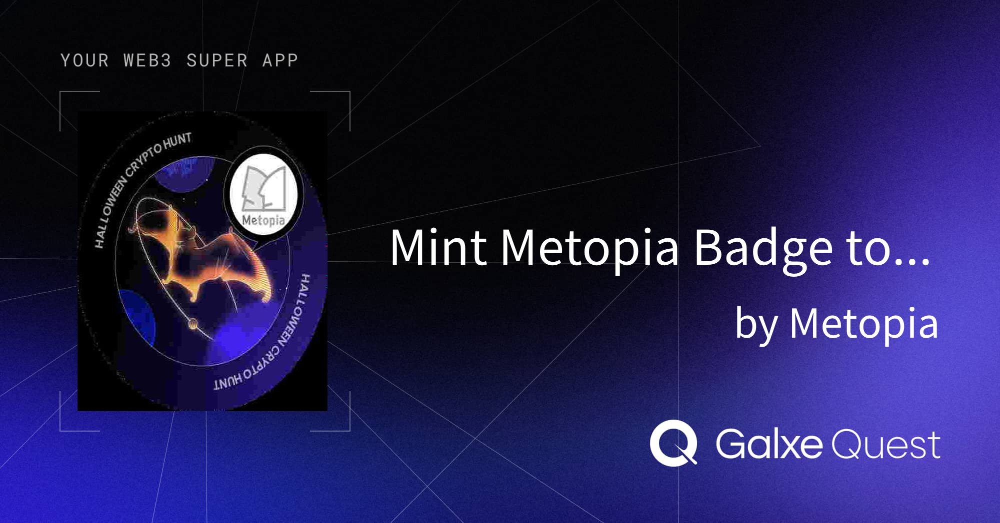 🎉Mint Metopia Badge to Earn Star XP and More Perks! by Metopia | Galxe ...