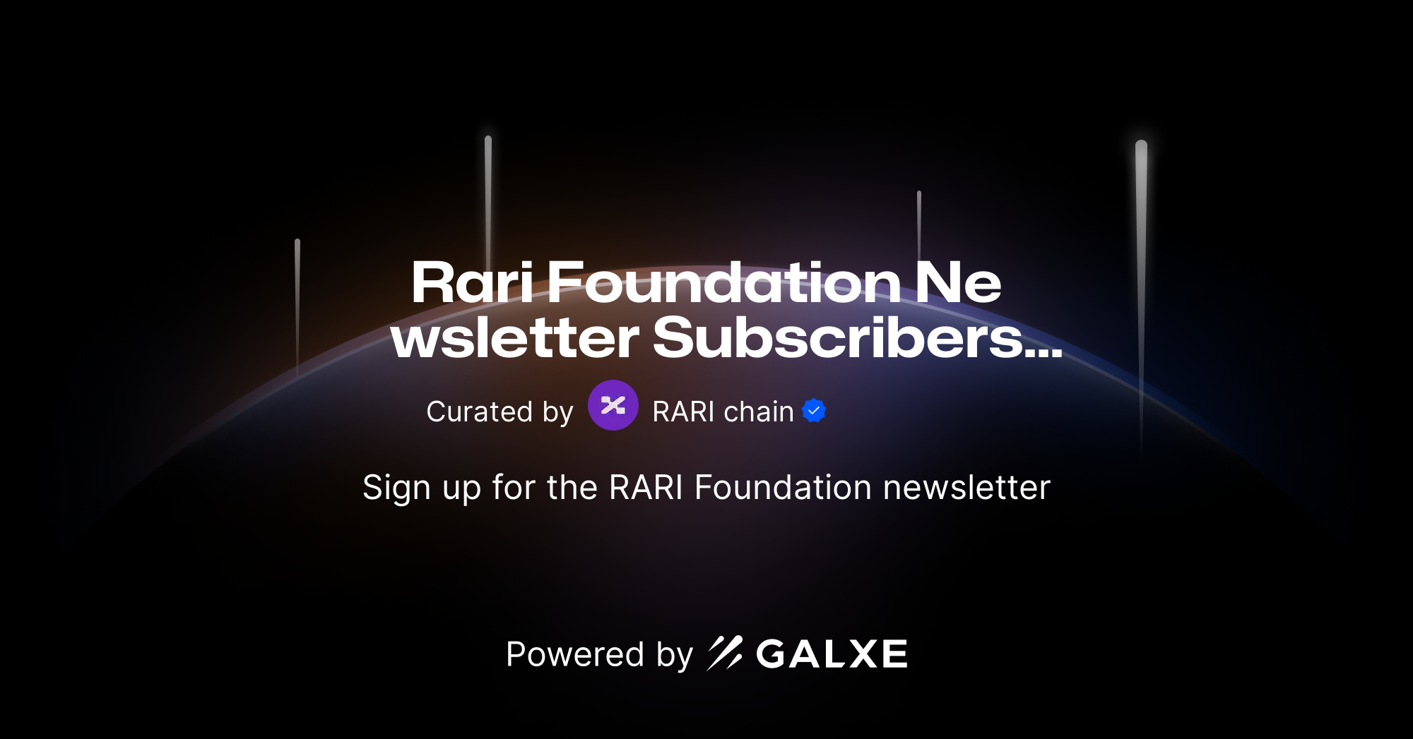 Rari Foundation Newsletter Subscribers Credential | Galxe