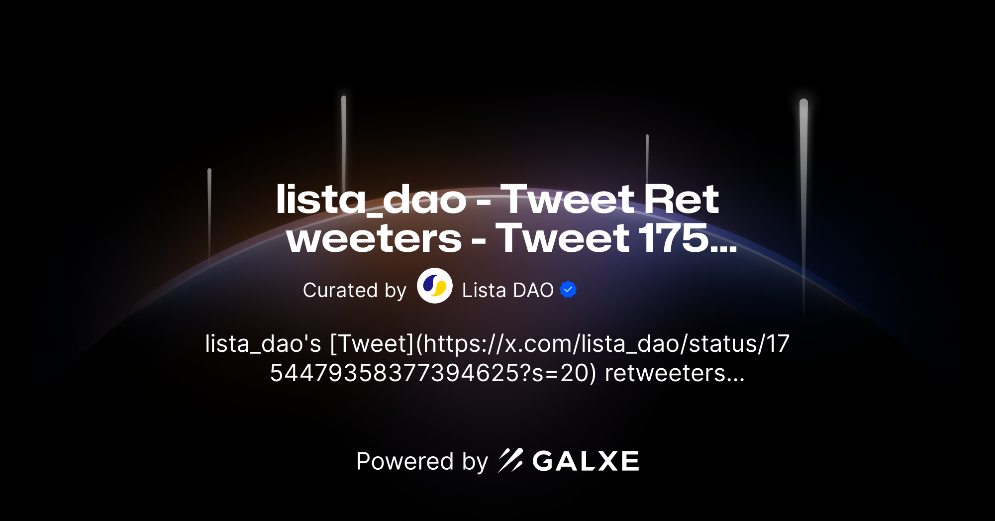 lista_dao - Tweet Retweeters - Tweet 1754479358377394625 Credential | Galxe