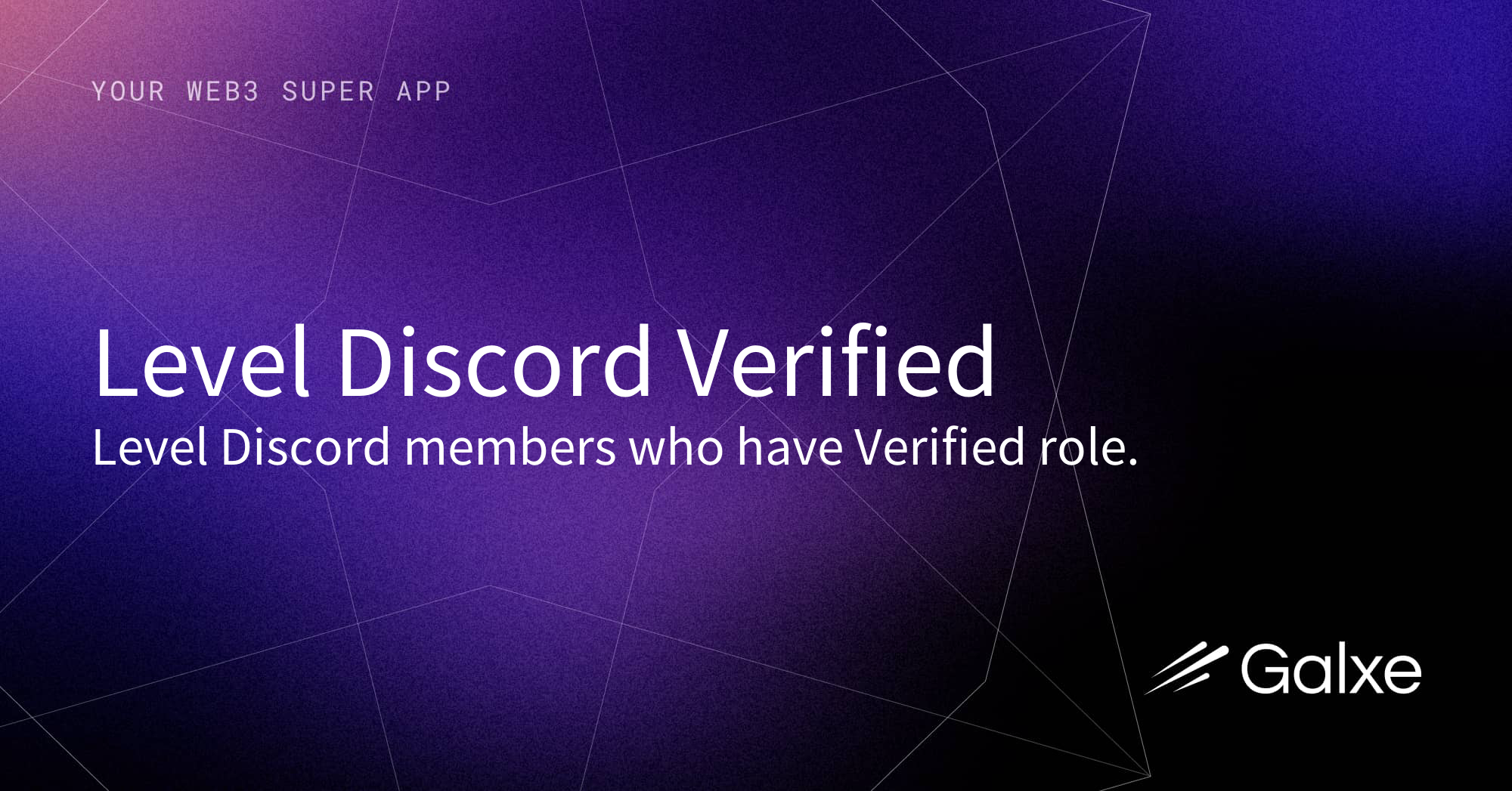Level Discord Verified Credential | Galxe