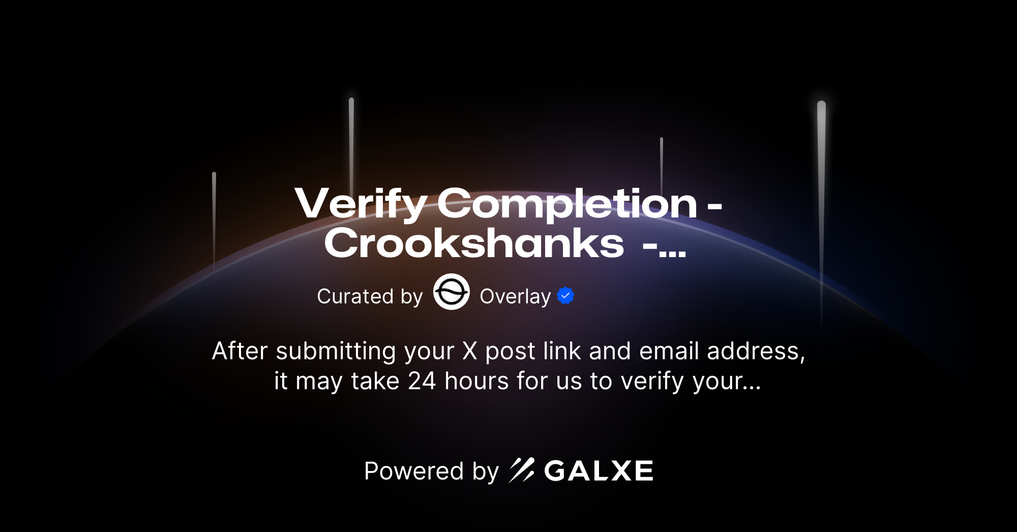 Verify Completion - Crookshanks 🧠 - Create a Tutorial Thread Credential | Galxe